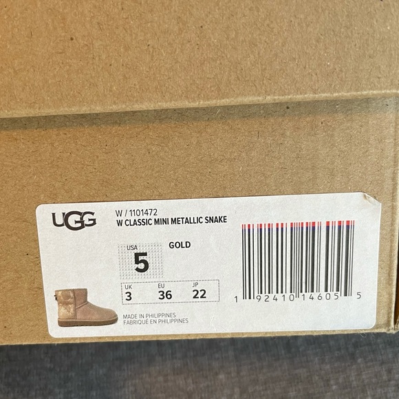 UGG | Shoes | Uggs Classic Mini Metallic Snake Size 5 | Poshmark
